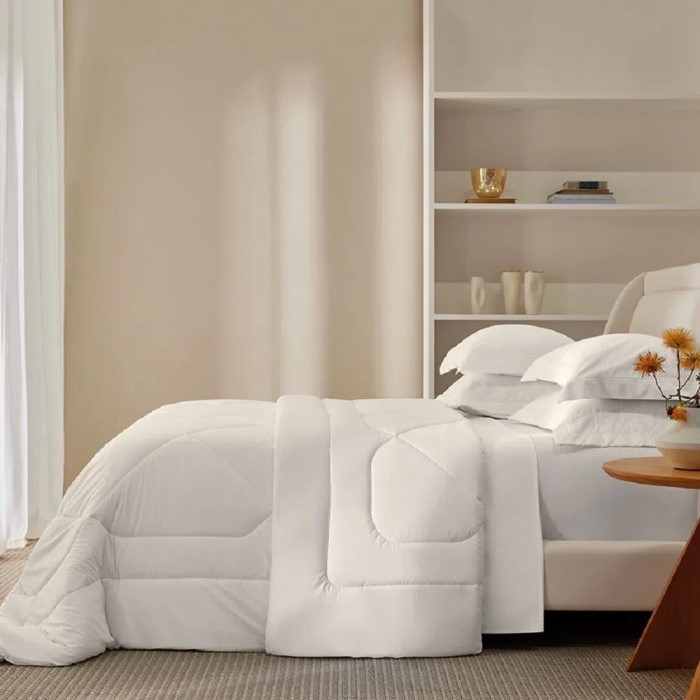 EDREDOM QUEEN GRASSO BRANCO | Sweet Home
